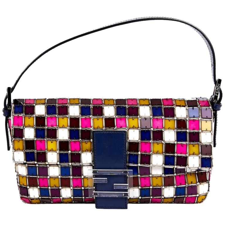 FENDI By Karl Lagerfeld Baguette Bag in Multicolored Crystals at ...