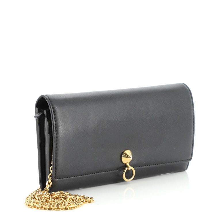 Fendi By The Way Continental Wallet on Chain Leather For Sale at 1stDibs