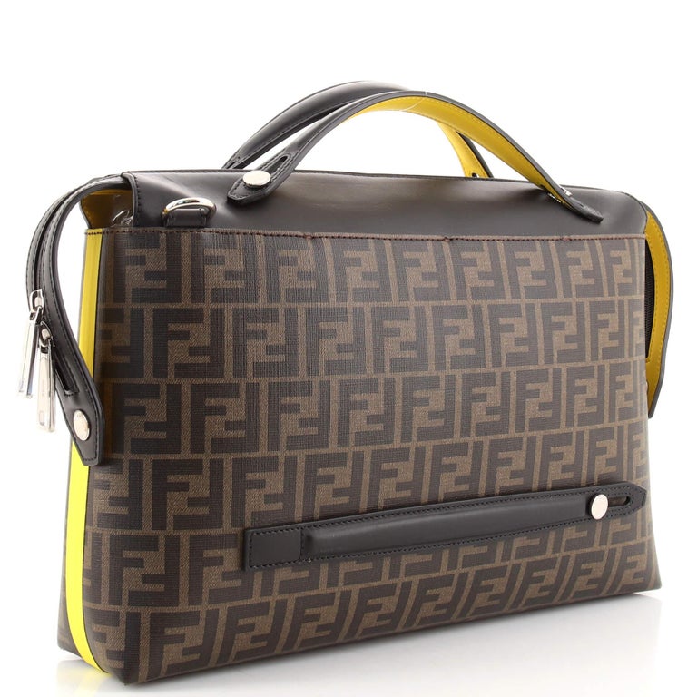 Fendi By The Way Laptop Briefcase Zucca Coated Canvas at 1stDibs