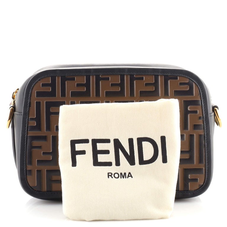 Fendi Camera Bag Zucca Embossed Leather Medium at 1stDibs