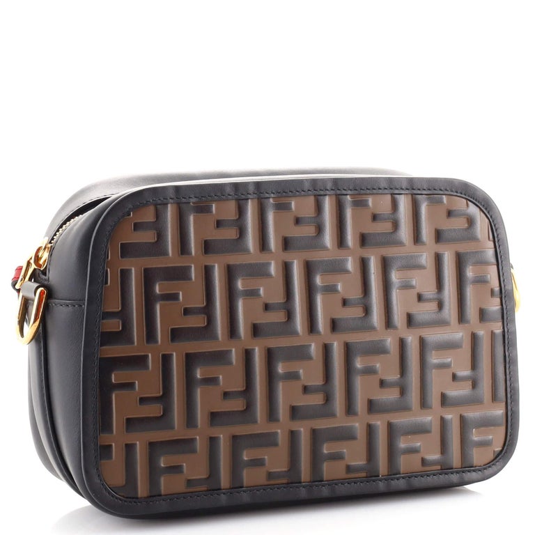 Fendi Camera Bag Zucca Embossed Leather Medium at 1stDibs