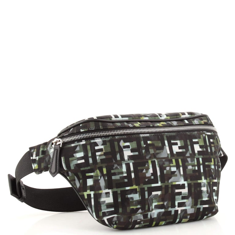 Fendi Camouflage FF Waist Bag Printed Nylon For Sale at 1stDibs