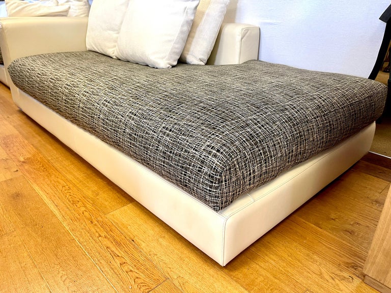 Fendi Casa Leather Chaise Sofa Made in Italy at 1stDibs