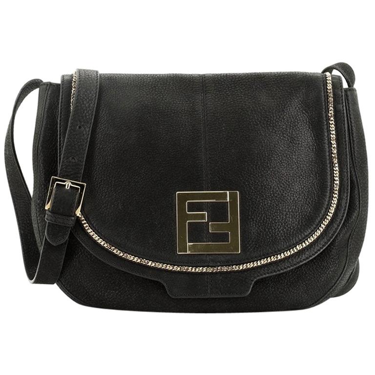 Fendi Chain Around Flap Messenger Bag Leather Medium at 1stDibs ...