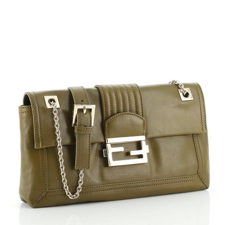 Fendi Chain Strap Baguette Leather Medium at 1stDibs
