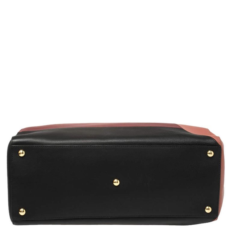 Fendi Colorblock Leather Medium Sac 2jours Elite Tote For Sale at 1stDibs