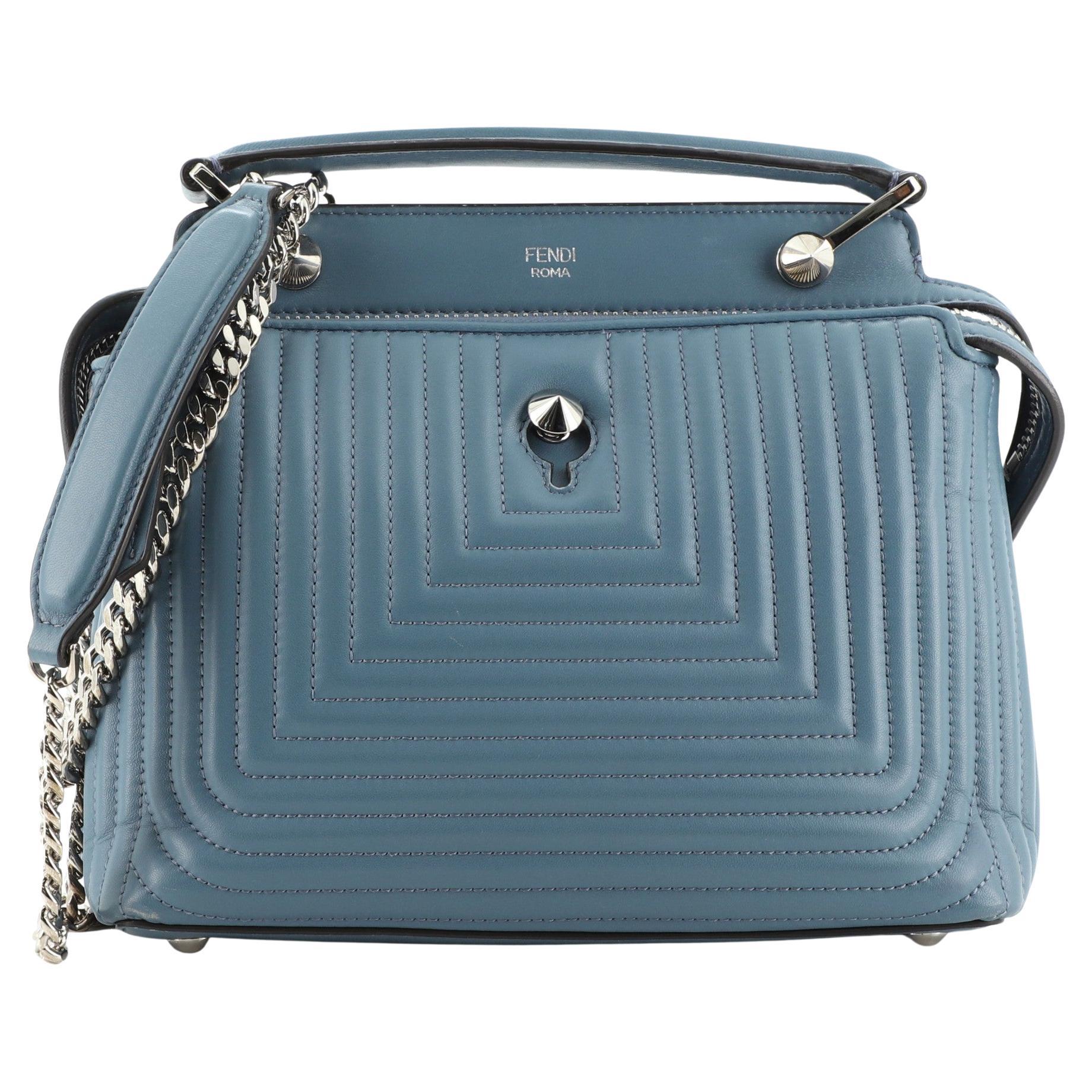 FENDI Gray Grey Suede TO YOU BAG Mini Duffle MIRRORED Handbag at ...
