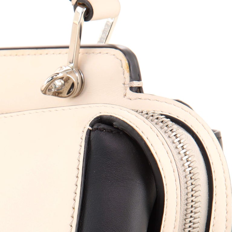 Fendi DotCom Convertible Satchel Whipstitch Leather Medium For Sale at ...