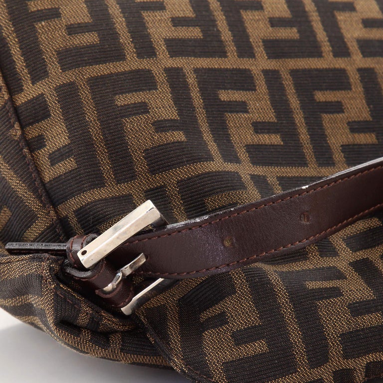 Fendi Double Flap Bag Zucca Canvas Medium For Sale at 1stDibs