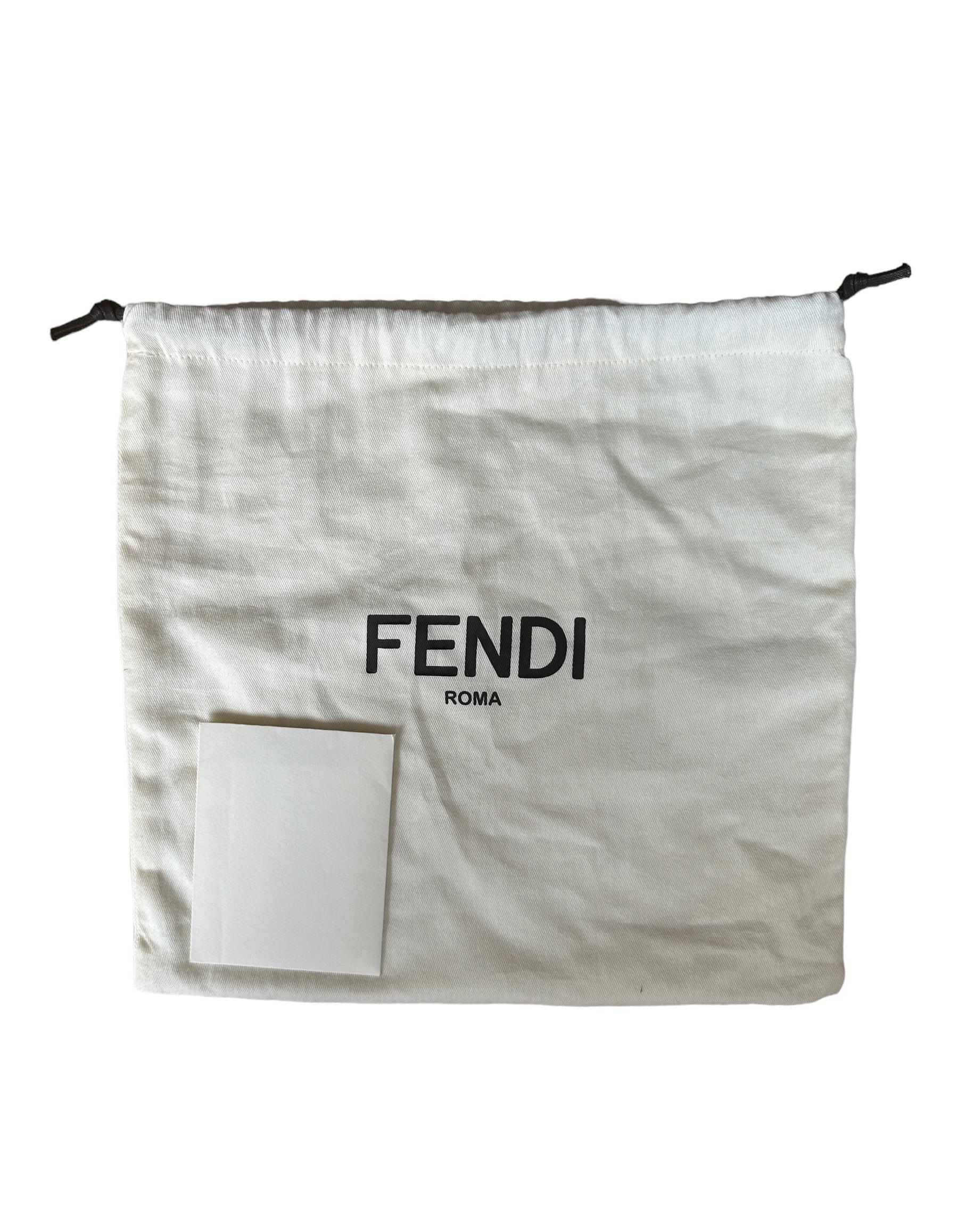 Fendi Fabric Monogram Jacquard FF Baguette NM Bag w/ Two Straps For Sale at 1stDibs