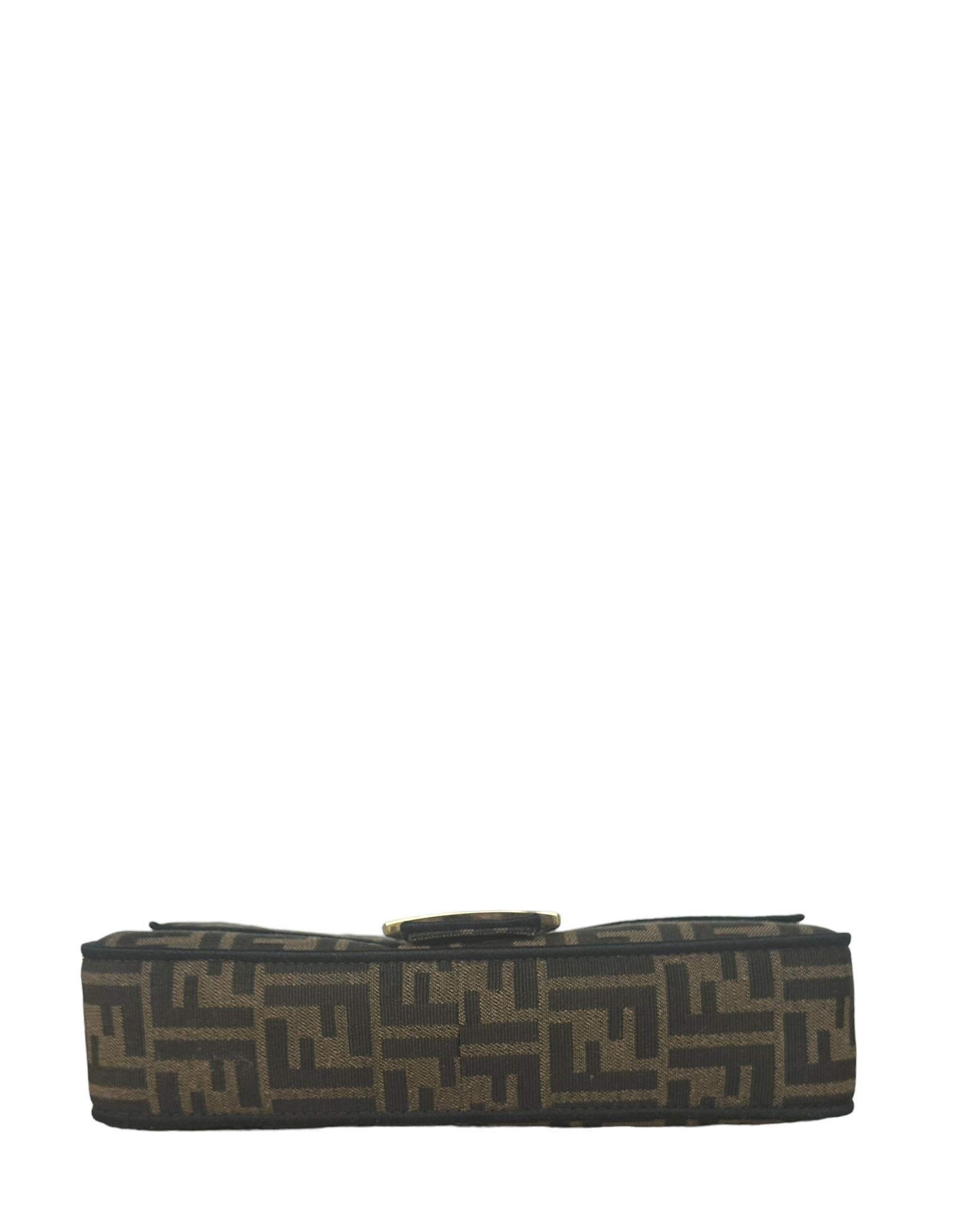 Fendi Fabric Monogram Jacquard FF Baguette NM Bag w/ Two Straps For Sale at 1stDibs