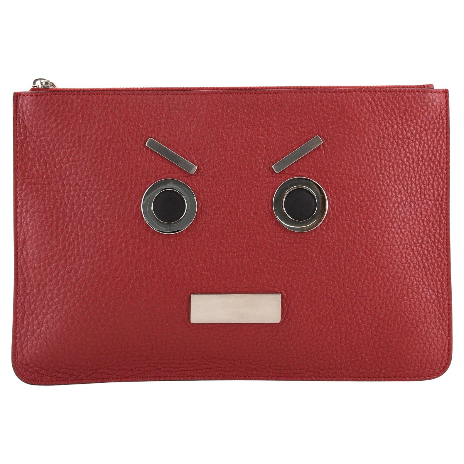 Fendi Red Patent Leather Flap Continental Wallet For Sale at 1stDibs