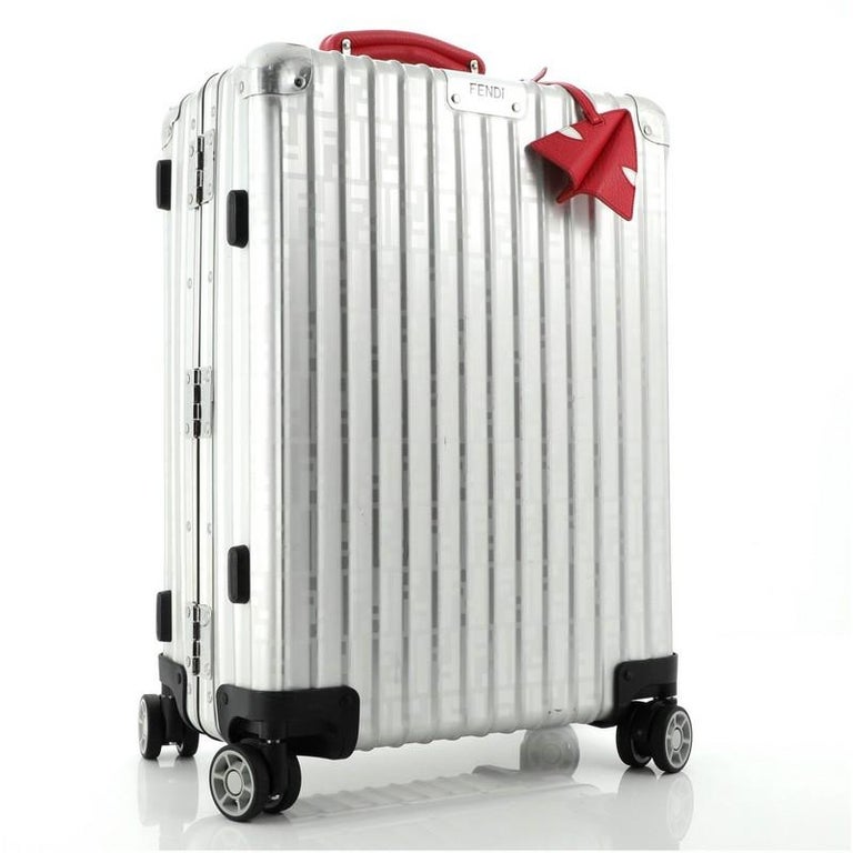 Fendi Fendi x Rimowa Cabin Trolley Zucca Aluminum at 1stDibs