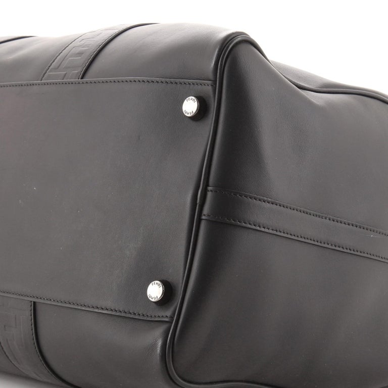 Fendi FF Duffle Bag Leather with Embossed Detail Large at 1stDibs