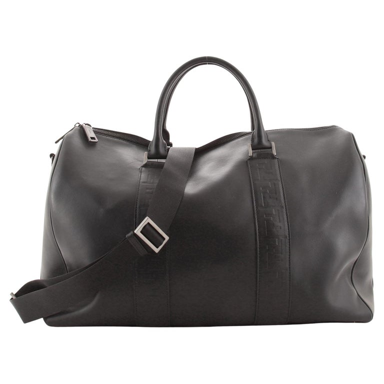 Fendi FF Duffle Bag Leather with Embossed Detail Large at 1stDibs