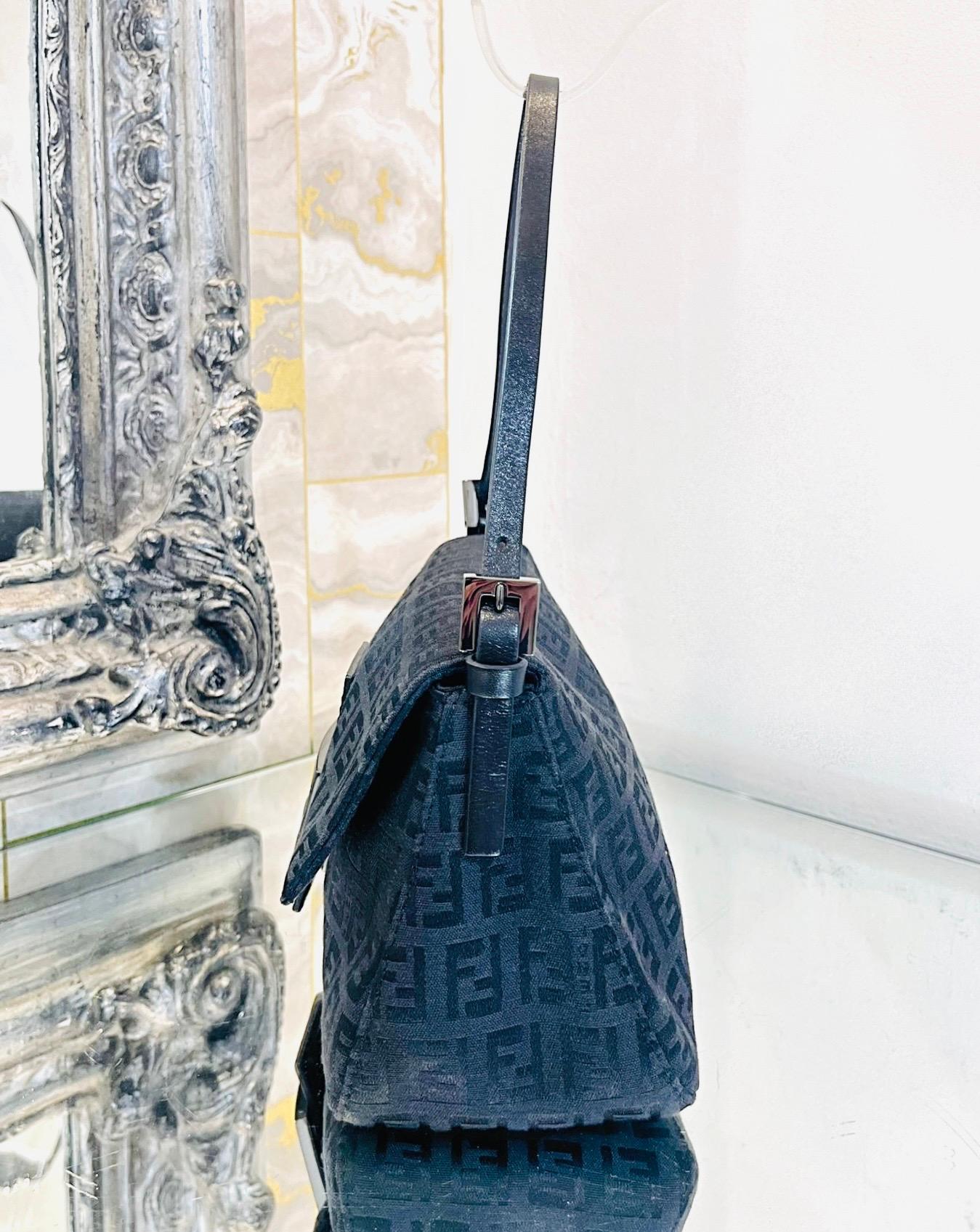 Fendi 'FF' Zucca Baguette Bag For Sale at 1stDibs