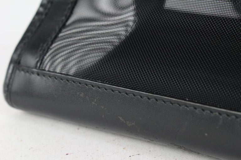 Fendi FF Zucca Black Mesh Shopper Tote 4FF330 For Sale at 1stDibs