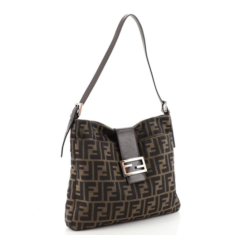 Fendi Flap Hobo Zucca Canvas Medium at 1stDibs