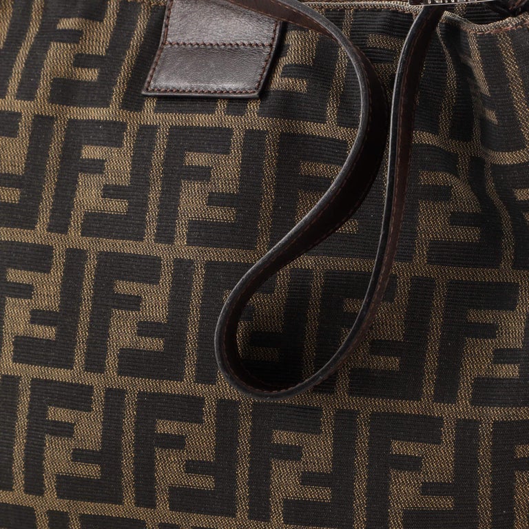 Fendi Flap Hobo Zucca Canvas Medium at 1stDibs