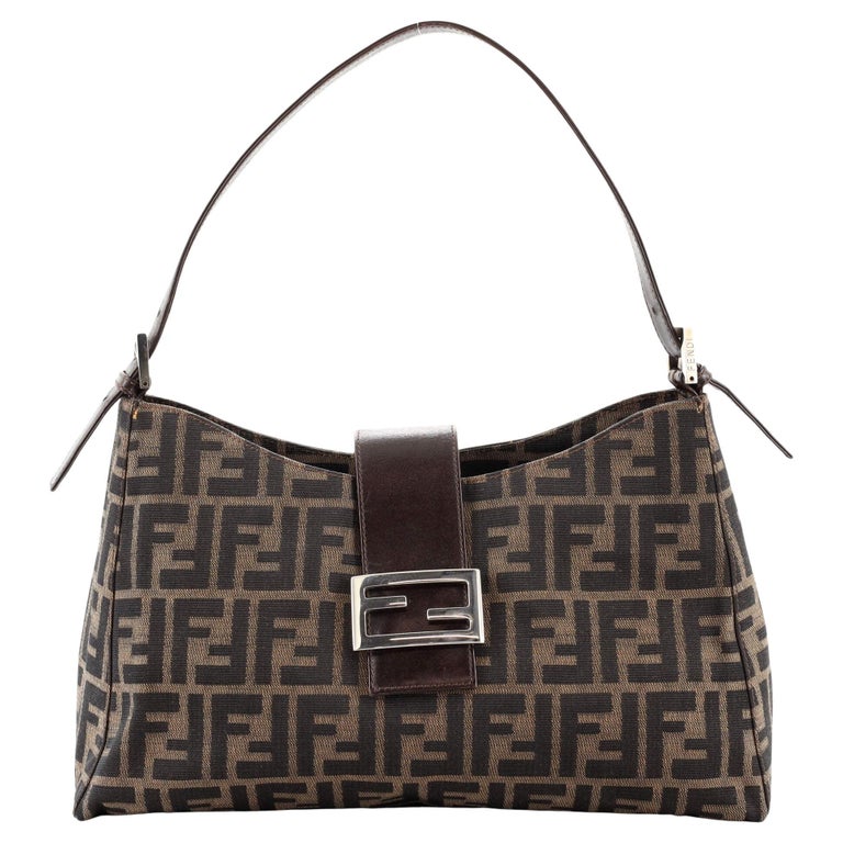 Fendi Flap Hobo Zucca Canvas Medium For Sale at 1stDibs