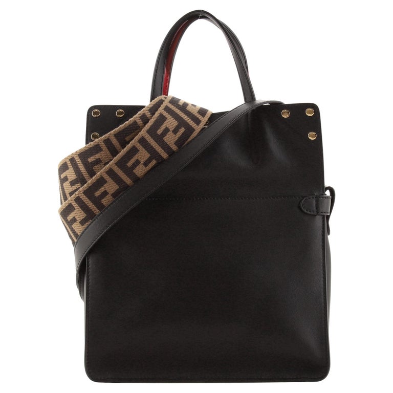 Fendi Flip Tote Leather with Suede Medium at 1stDibs