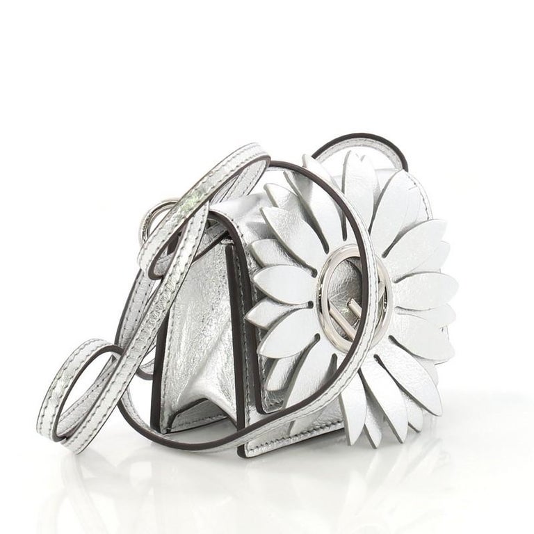 Fendi Flower Kan I F Bag Leather Micro at 1stDibs