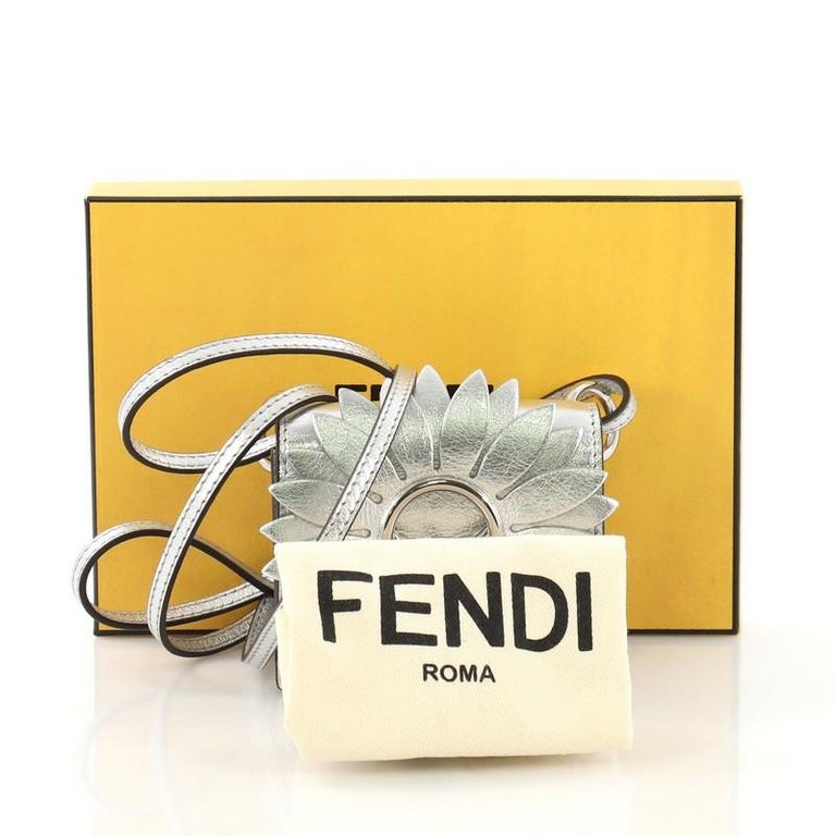 Fendi Flower Kan I F Bag Leather Micro at 1stDibs