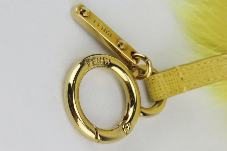 Fendi Fox Fur And Leather Bag Charm For Sale at 1stDibs