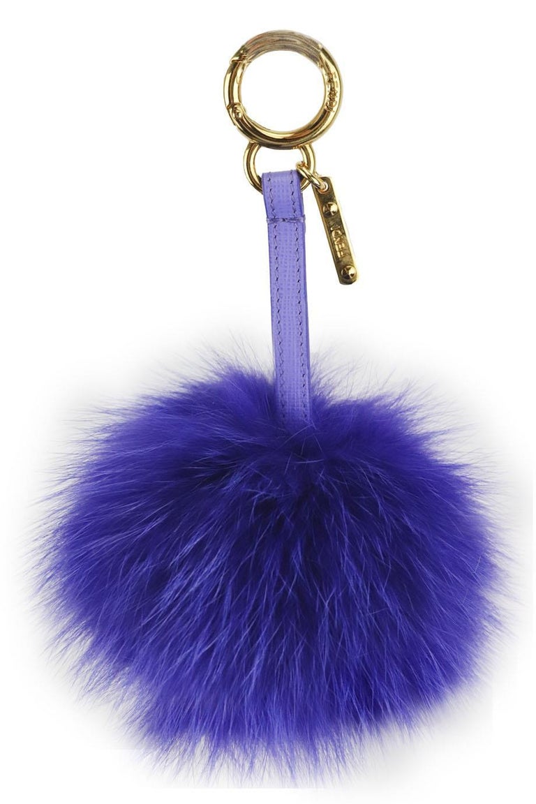 Fendi Fox Fur And Leather Bag Charm For Sale at 1stDibs
