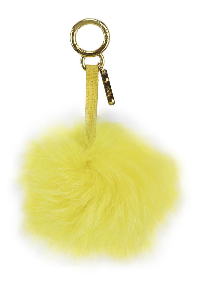 Fendi Fox Fur And Leather Bag Charm For Sale at 1stDibs