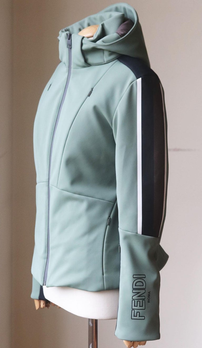 Fendi Fox Fur Trimmed Striped Ski Jacket For Sale at 1stDibs | fendi ...