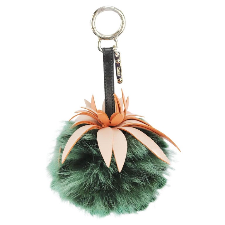 Fendi Fox, Rabbit Fur And Leather Bag Charm For Sale at 1stDibs