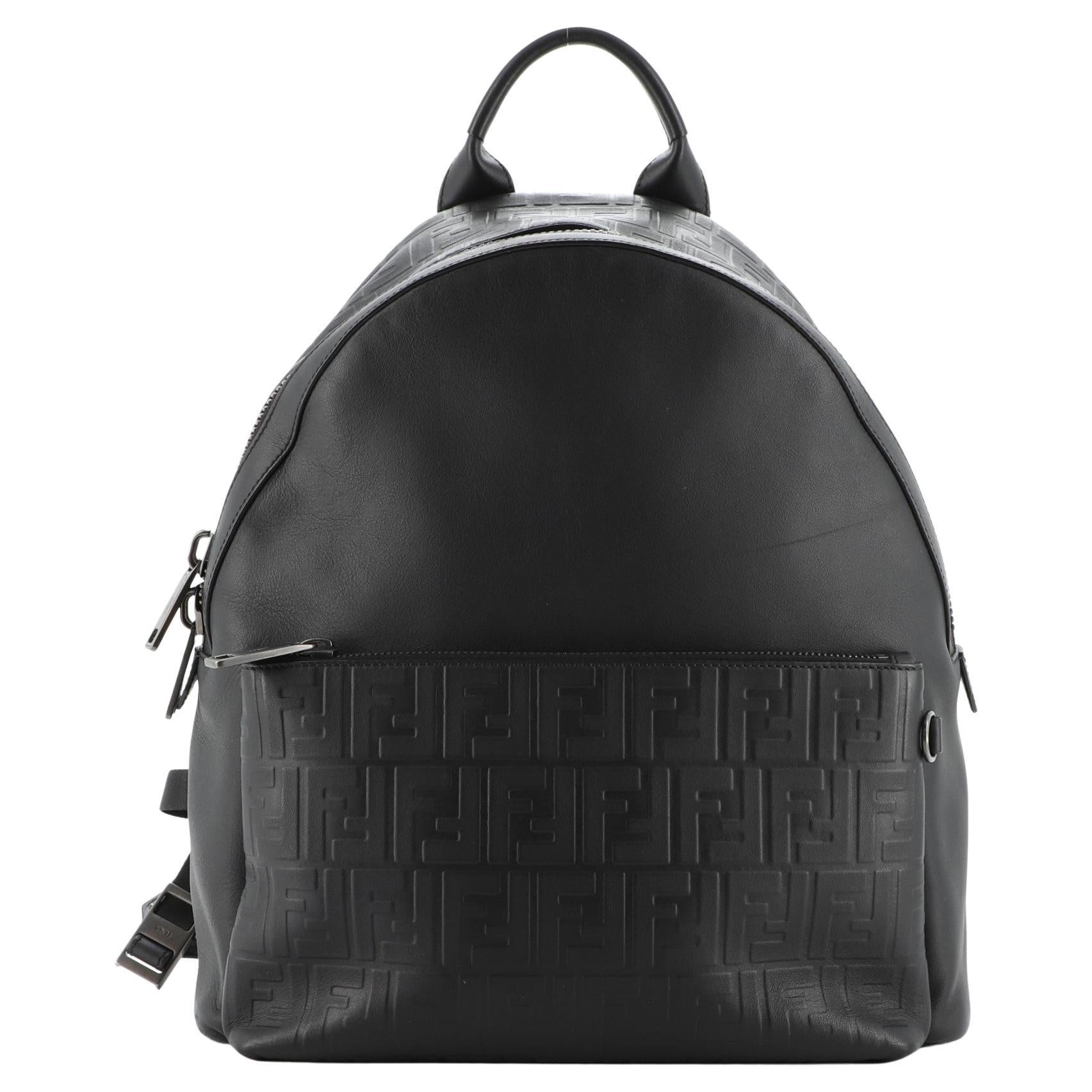 Fendi Monster Backpack Nylon with Leather and Fur Mini at 1stDibs ...