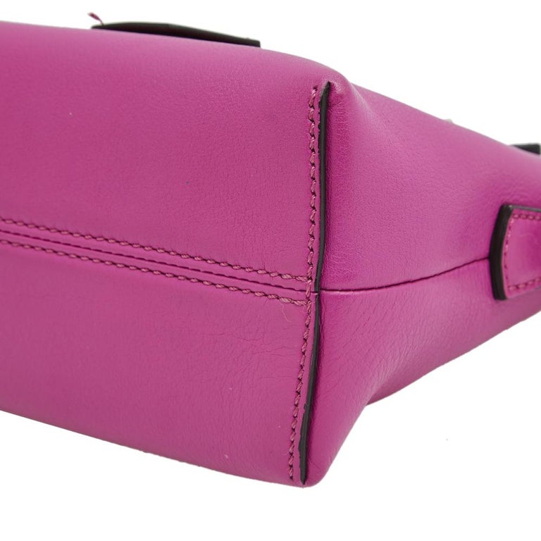 Fendi Fuchsia Leather Mini By The Way Crossbody Bag at 1stDibs