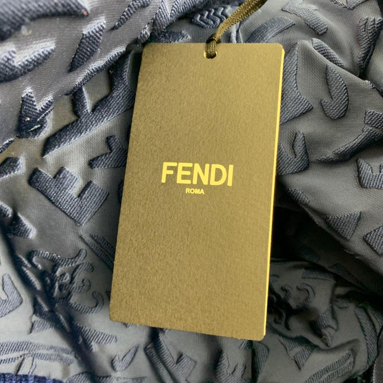 FENDI FW Capsule 2022 Size 40 Blue 3D Fragment Wool Reversible Bomber ...