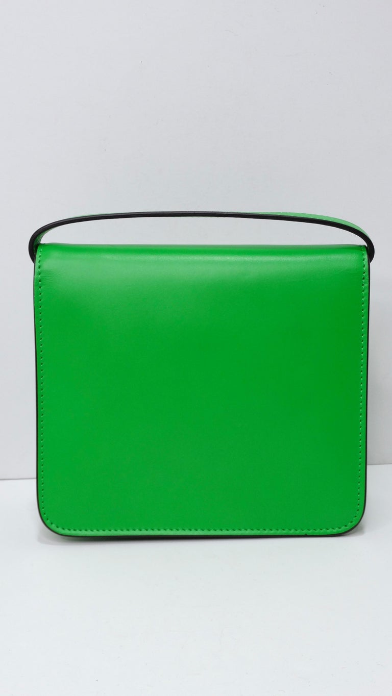 Fendi Green Crystal Logo Crossbody Box Bag For Sale at 1stDibs