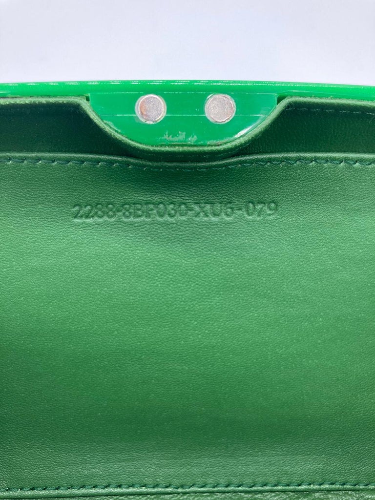 Fendi Green Logo Box Clutch For Sale at 1stDibs