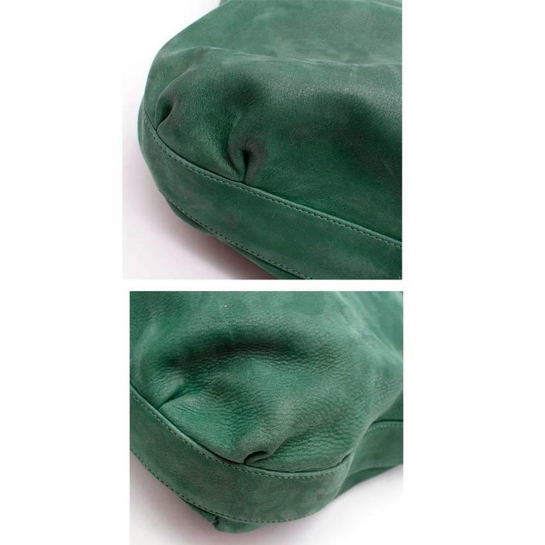 Fendi green leather and suede tote bag For Sale at 1stDibs | fendi ...