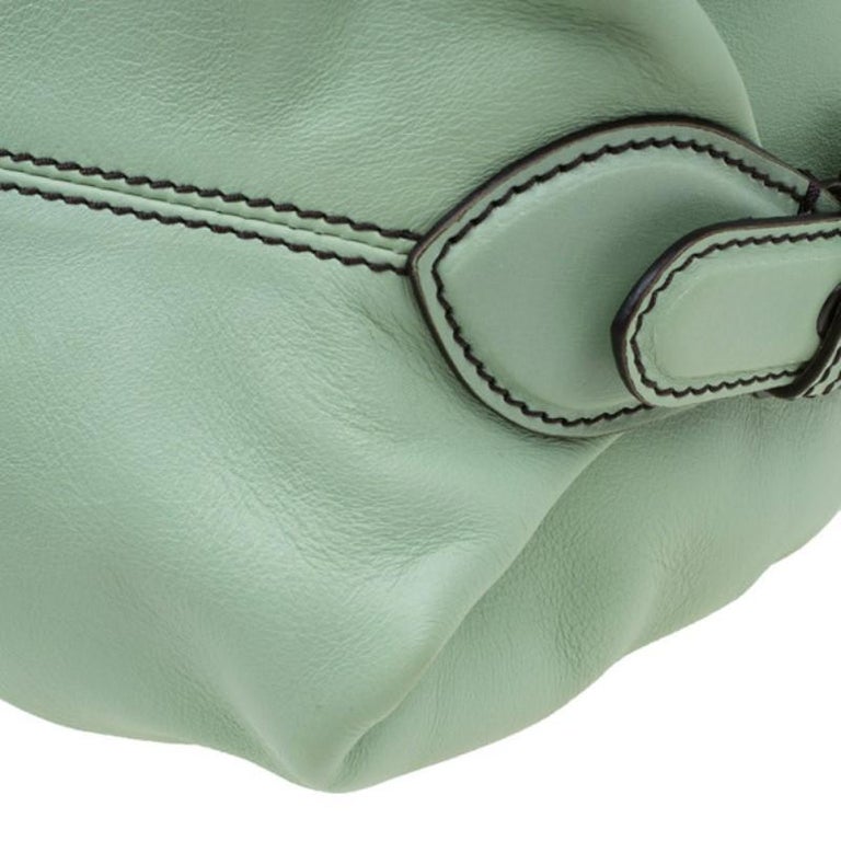 Fendi Green Leather Doctor Frame B Bag For Sale at 1stDibs