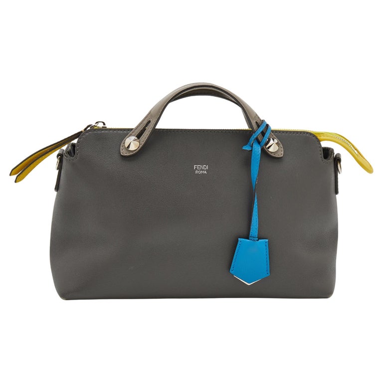 Fendi Grey Leather Medium By The Way Shoulder Bag For Sale at 1stDibs