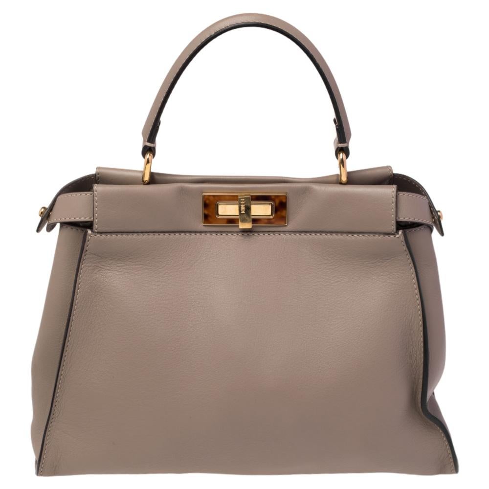 Fendi Brown x Light Blue Studded Rattan Handbag at 1stDibs