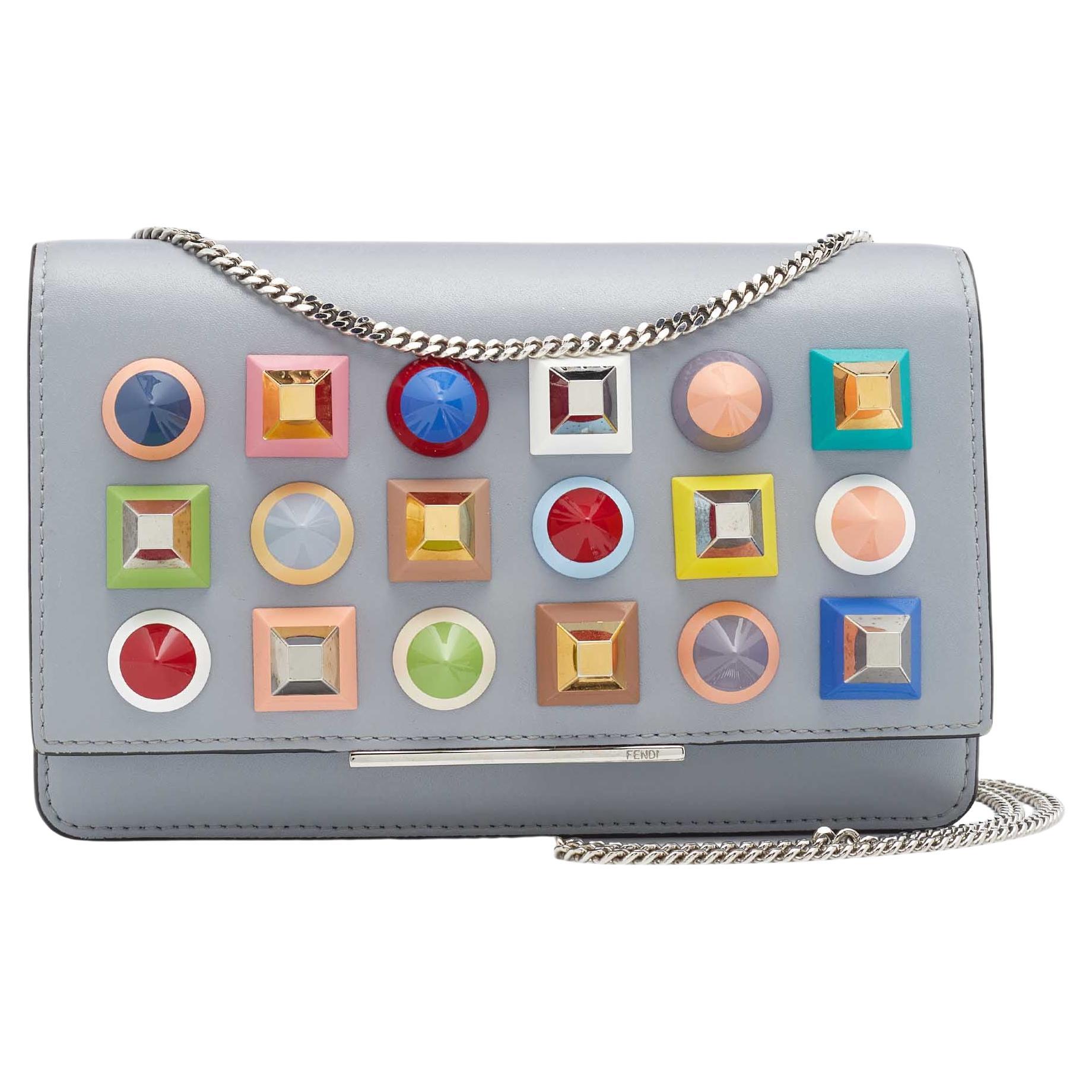 Fendi Grey Fun Fair Wallet on Chain Bag at 1stDibs | funfair wallet