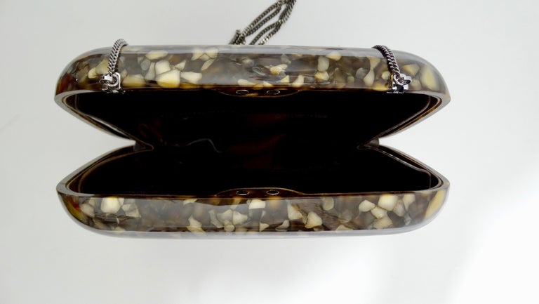 Fendi Hard Case Logo Clutch For Sale at 1stDibs