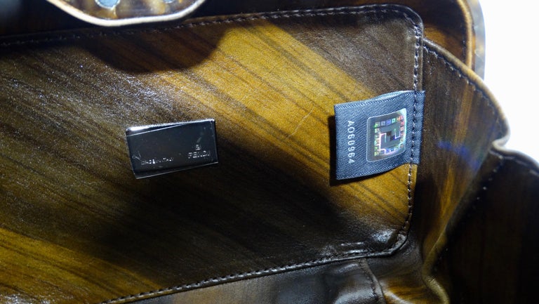 Fendi Hard Case Logo Clutch For Sale at 1stDibs