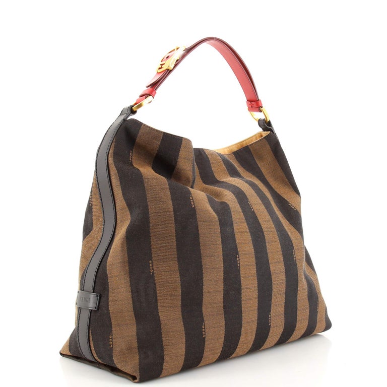 Fendi Hobo Pequin Canvas Large at 1stDibs