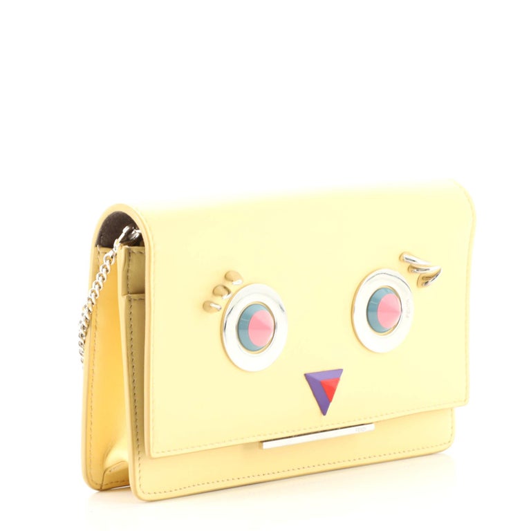 Fendi Hypnoteyes Wallet on Chain Leather For Sale at 1stDibs