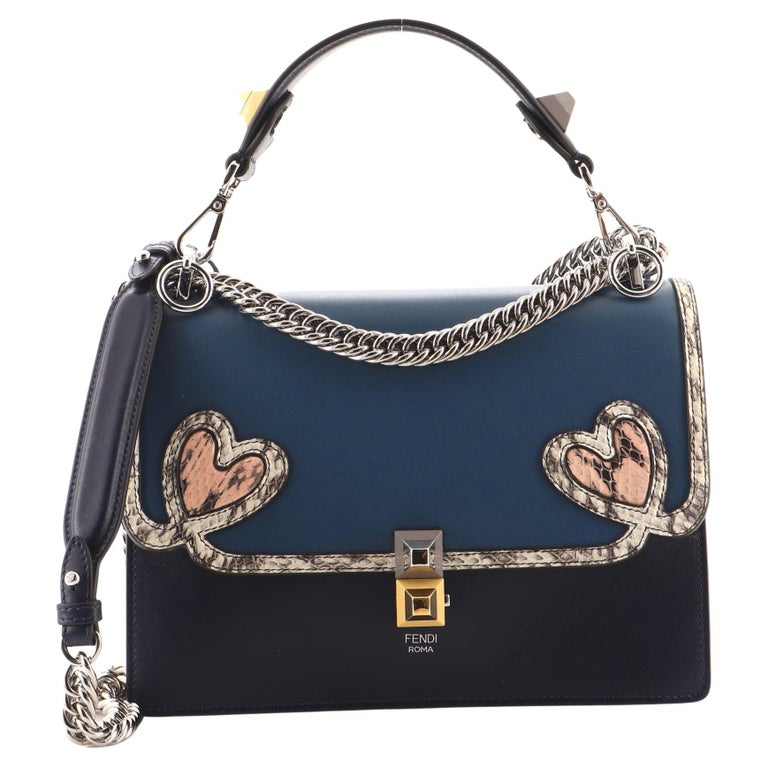 Fendi Kan I Bag Leather with Python Medium at 1stDibs