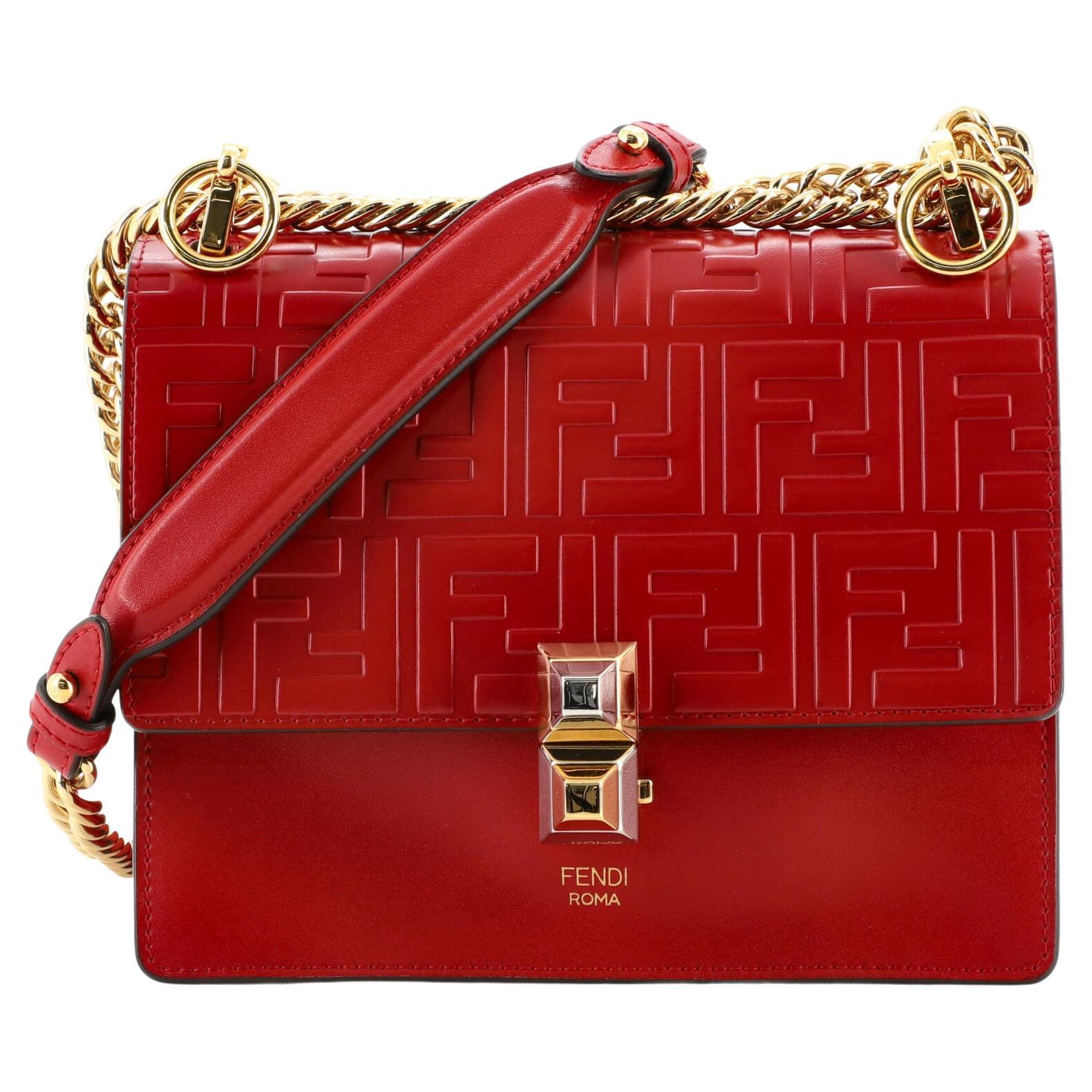 2017 Fendi Red Python Leather Mini Peekaboo at 1stDibs | fendi peekaboo ...