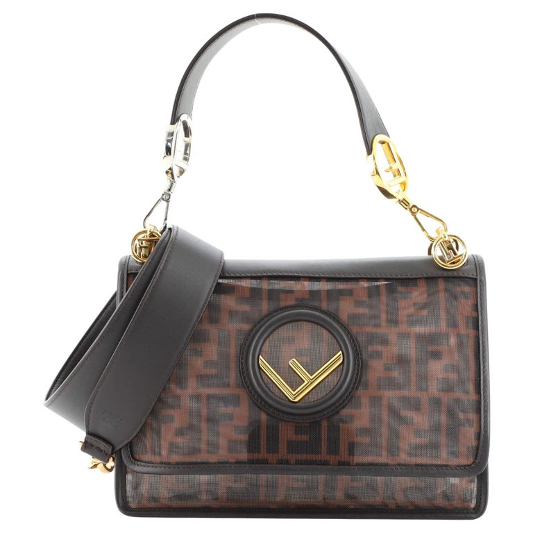 Fendi Kan I F Shoulder Bag Zucca Mesh Medium at 1stDibs