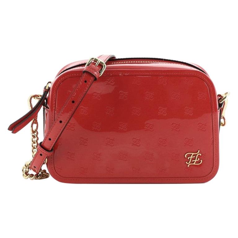 Fendi Karligraphy Camera Bag Embossed Patent at 1stDibs